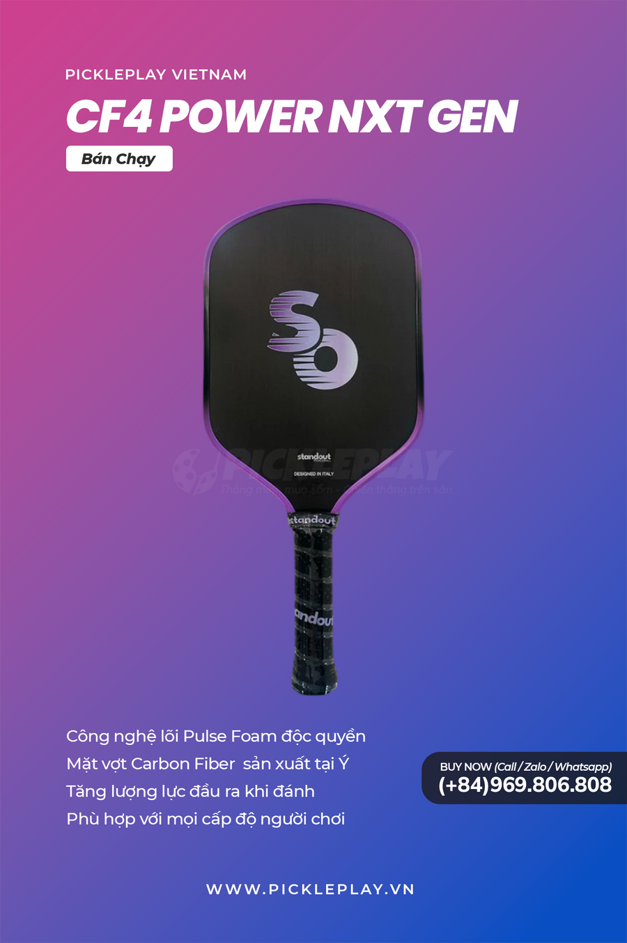 Đánh Giá Chi Tiết Vợt Pickleball Standout CF4 Power NXT GEN: Sức Mạnh ...